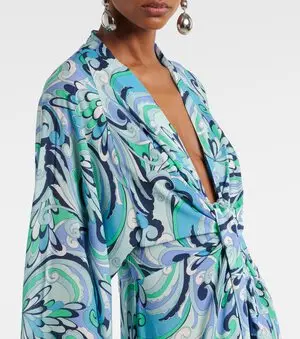 Melissa Odabash Eloise Printed Maxi Dress - Blue