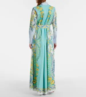 Etro Belted Floral Cotton Shirt Dress