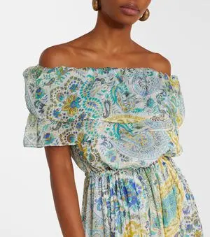 Etro Paisley Silk Chiffon Maxi Dress