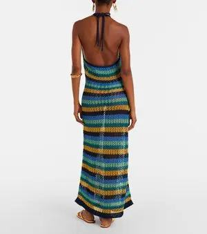 Etro Striped Cotton-blend Maxi Dress