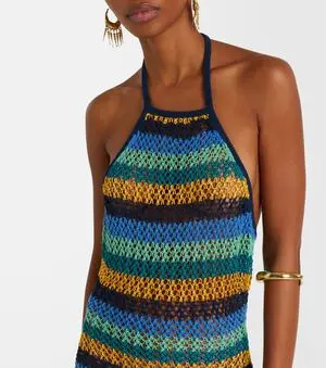 Etro Striped Cotton-blend Maxi Dress