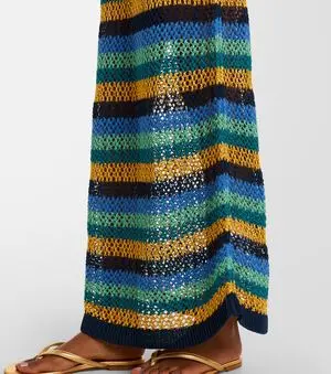 Etro Striped Cotton-blend Maxi Dress