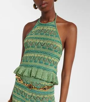 Etro Crochet Halterneck Cotton Top