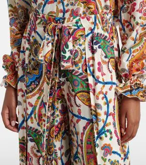 Etro Paisley Pleated Palazzo Pants - Multicoloured