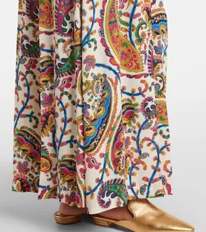 Etro Paisley Pleated Palazzo Pants - Multicoloured