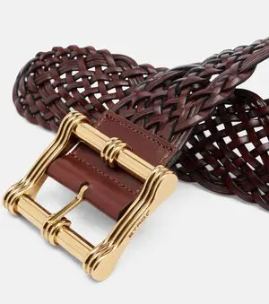 Etro Woven Leather Belt - Brown