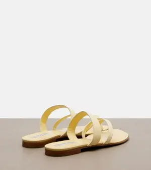 Manolo Blahnik Susa Leather Sandals - Yellow