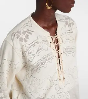 Isabel Marant Étoile Solara Embroidered Cotton-blend Minidress - White