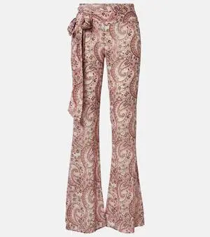 BANANHOT Bowie Paisley Flared Pants - Pink