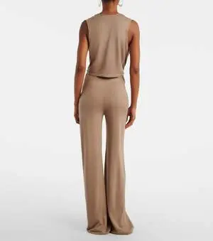 AYA MUSE Esme Silk-blend Straight Pants