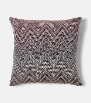 Missoni Timmy Zigzag Wool Cushion - Brown