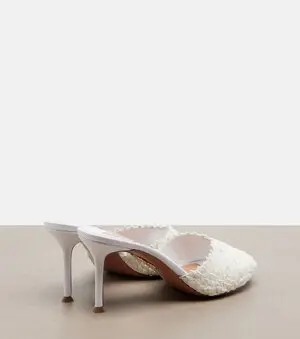AQUAZZURA Rio Flirt Mules In Panna - White