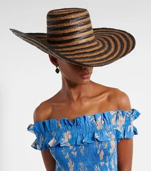 Poupette St Barth Angel Striped Sun Hat