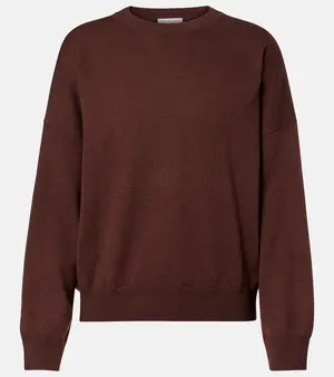 Brunello Cucinelli Monili Cashmere Crewneck Sweater - Brown