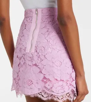 PATOU Cotton-blend Lace Miniskirt
