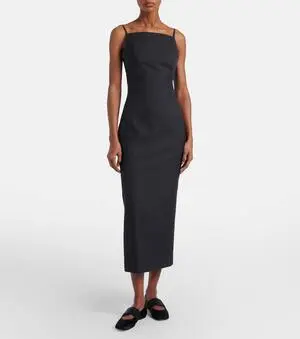 Givenchy Sliced Square Satin Ballet Flats - Black