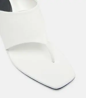 Khaite Marlow 55 Leather Mules - White