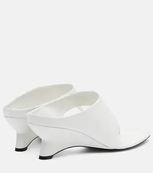Khaite Marlow 55 Leather Mules - White