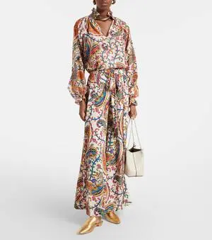 Etro Paisley Pleated Palazzo Pants