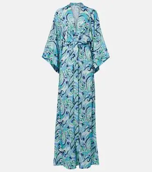 Melissa Odabash Eloise Printed Maxi Dress - Blue