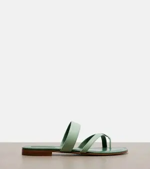 Manolo Blahnik Susa Leather Sandals