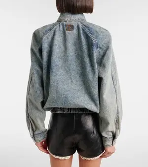 Magda Butrym Denim Blouson Jacket - Blue