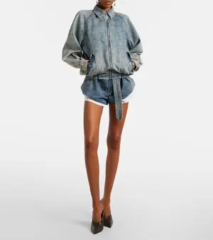 Magda Butrym Denim Blouson Jacket - Blue
