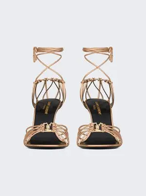 Saint Laurent Babylone Stiletto Sandals - Nude