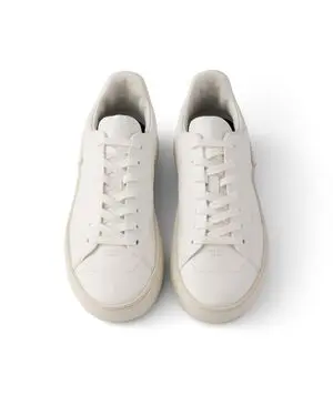 Prada Court Leather Sneakers - White