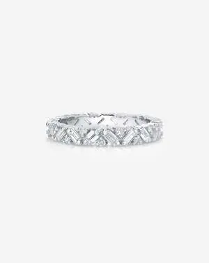 Ring Concierge Lab Diamond Baguette Cluster Eternity Band - Platinum