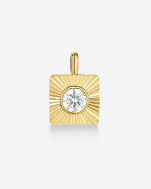 Ring Concierge 14k Solid Gold Round Diamond Pendant - One-color