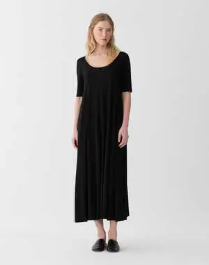 Lafayette 148 New York Travel Jersey Midi Dress - Black