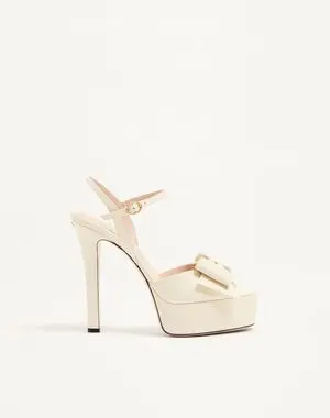 Valentino Garavani Bowow Kidskin Platform Sandal - Ivory