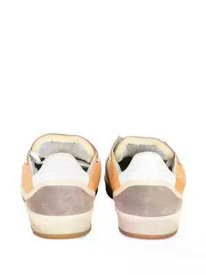 Philippe Model Panelled Crackle-effect Sneakers - Neutrals