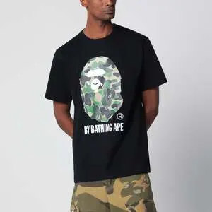 A BATHING APE T-shirt With Camouflage Print - Black
