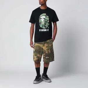 A BATHING APE T-shirt With Camouflage Print - Black