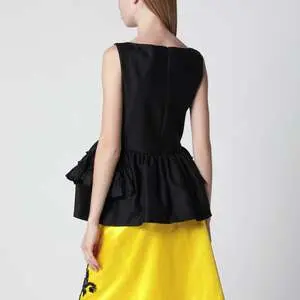 Dries Van Noten Wool And Silk Ruffled Top