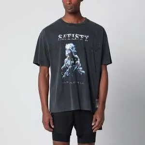 Satisfy Mothtech Aged T-shirt With Holes - Black