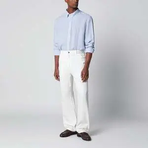 Polo Ralph Lauren White Striped Linen Shirt