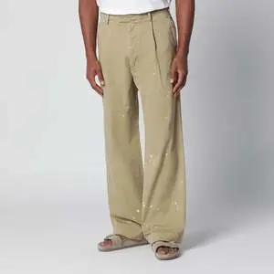 Auralee Finx Cotton Chino Trousers - Beige