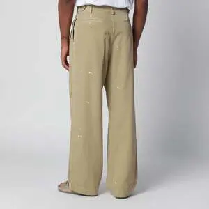 Auralee Finx Cotton Chino Trousers - Beige