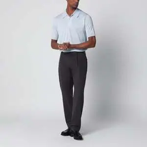 SANTANIELLO Cotton Trousers - Black