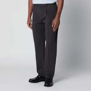 SANTANIELLO Cotton Trousers - Black