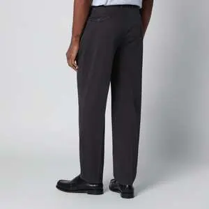 SANTANIELLO Cotton Trousers - Black