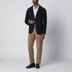 SANTANIELLO Single-breasted Wool-blend Jacket - Black