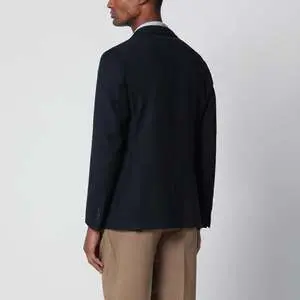 SANTANIELLO Single-breasted Wool-blend Jacket - Black
