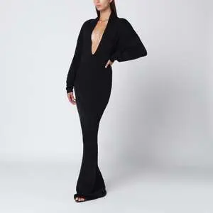 ENTIRE STUDIOS Long Knit Dress With Wide Neckline