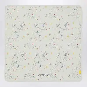 OFF-WHITE™ Light Gray Splat Cotton Blanket - Multicolor