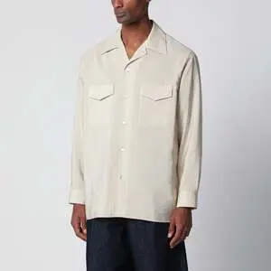 LEMAIRE Light Beige Smooth Silk-blend Shirt Beige