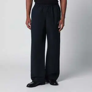 WILLY CHAVARRIA Pinstripe Jogging Trousers With Logo Embroidery - Blue